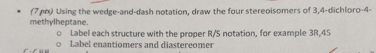 Solved Using the wedge-and-dash notation, draw the four | Chegg.com