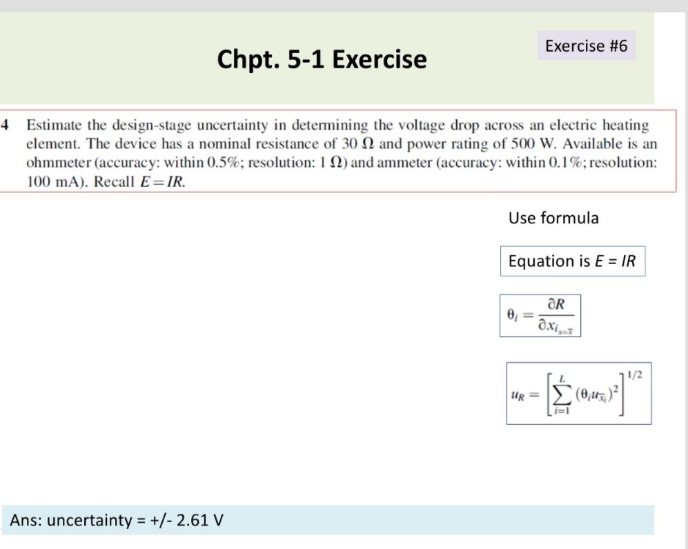 Solved Estimate the design-stage uncertainty in determining | Chegg.com
