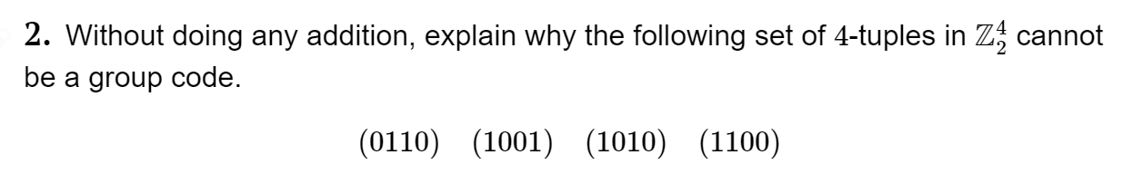 Solved Without doing any addition, explain why the following | Chegg.com