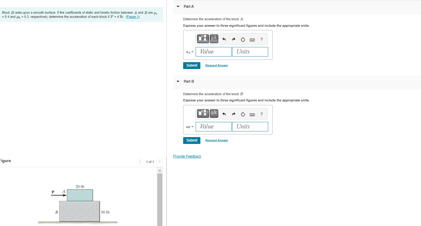 Solved Block B rests upon a smooth surface. If the | Chegg.com