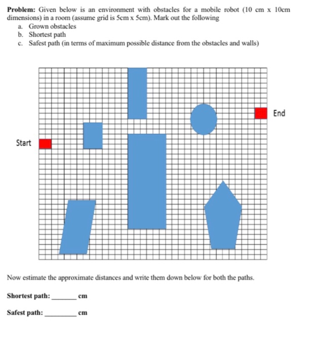 Solved Problem: Given below is an environment with obstacles | Chegg.com