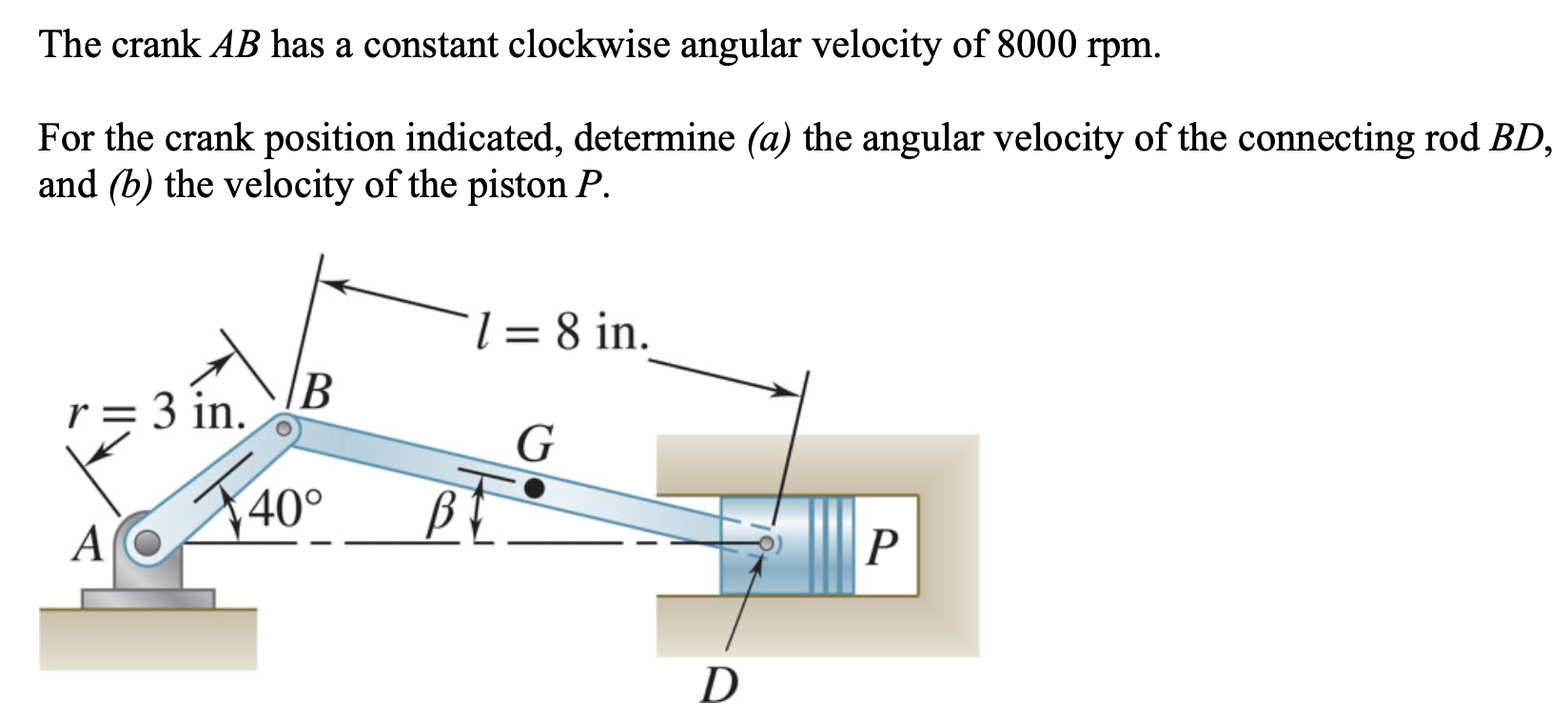 Solved The crank AB ﻿has a constant clockwise angular | Chegg.com