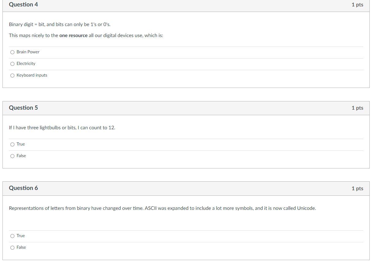 Solved Binary digit = bit, and bits can only be 1's or 0 's. | Chegg.com