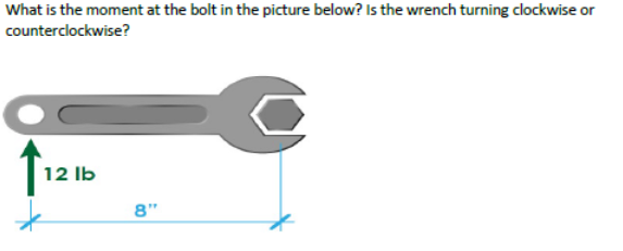 Solved What is the moment at the bolt in the picture below? | Chegg.com