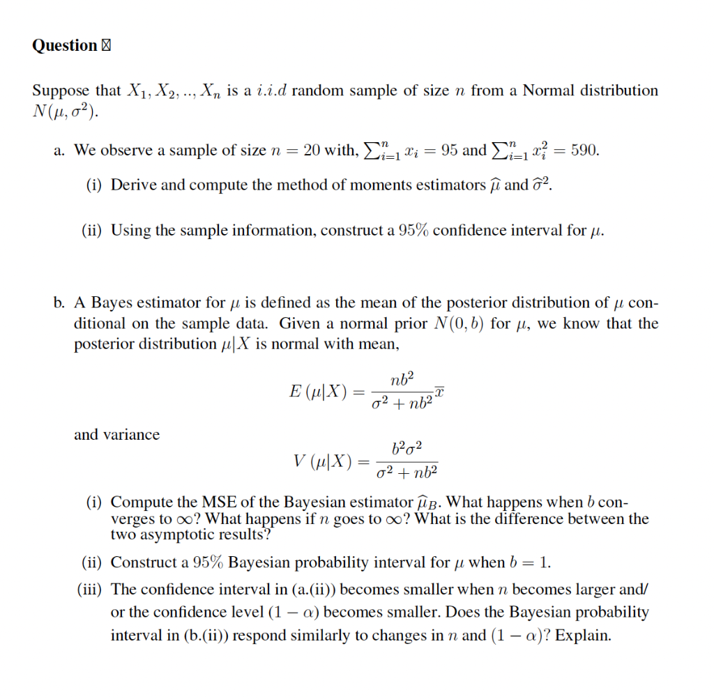 Solved Suppose that X1,X2,…,Xn is a i.i.d random sample of | Chegg.com