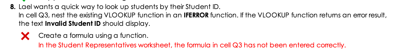 8. Lael wants a quick way to look up students by | Chegg.com