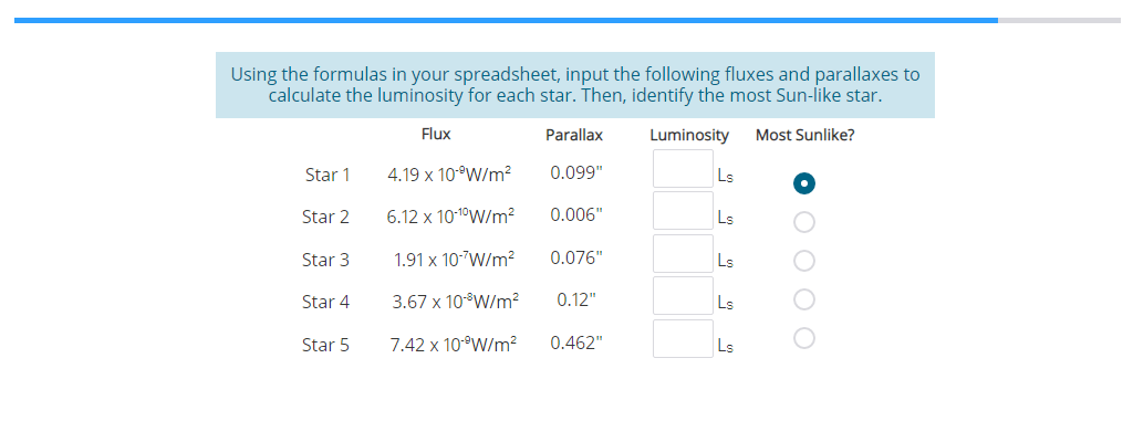 Solved Using the formulas in your spreadsheet, input the | Chegg.com