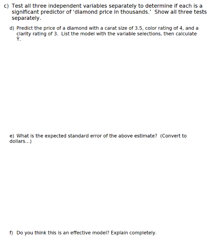 Solved Multiple Regression Assignment #18 The following data | Chegg.com