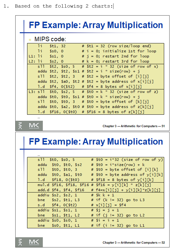 FP Example: Array Multiplication Chapter 3− | Chegg.com