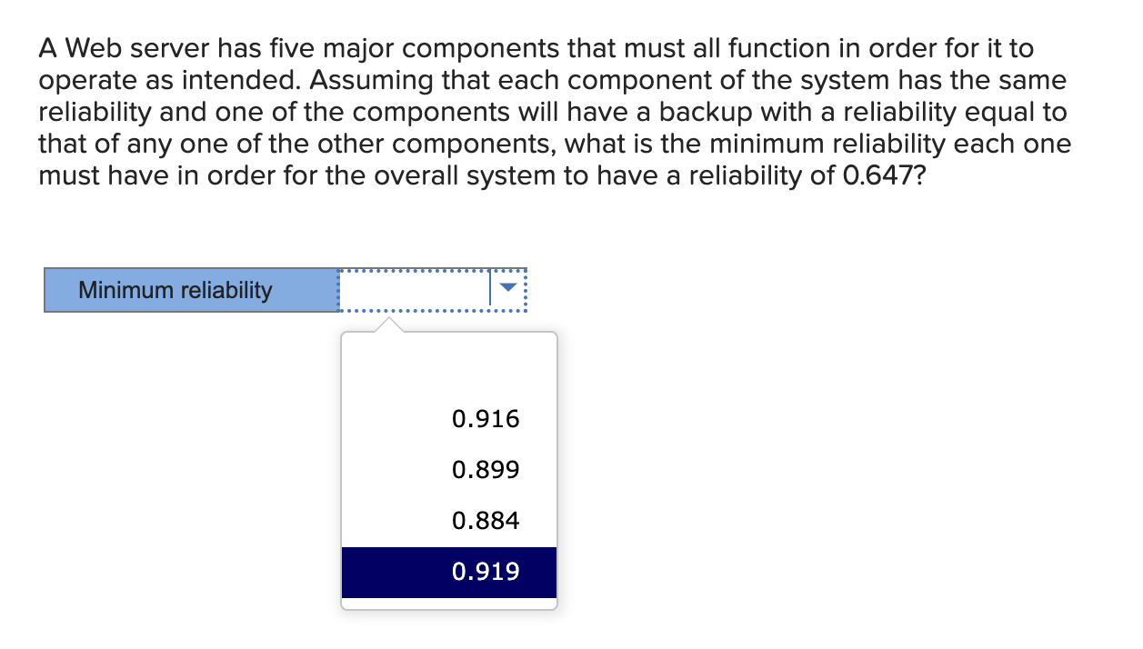 Solved A Web server has five major components that must all | Chegg.com