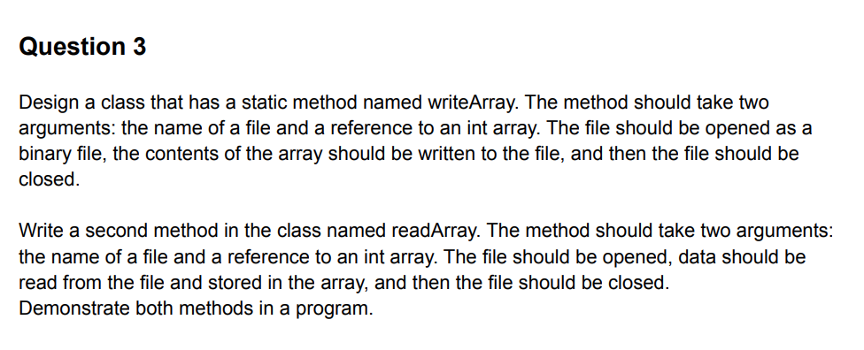 Solved Design a class that has a static method named | Chegg.com