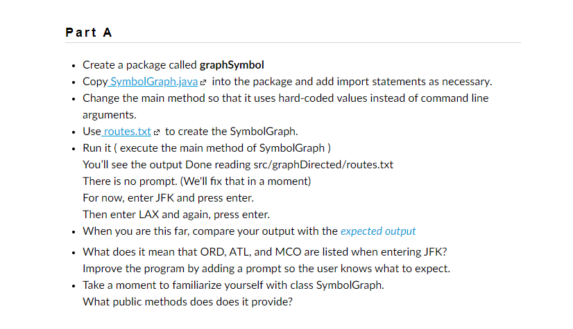 Part A • Create a package called graphSymbol · Copy | Chegg.com