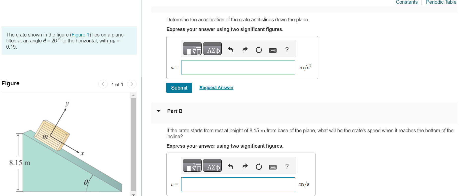 Solved Determine the acceleration of the crate as it slides | Chegg.com