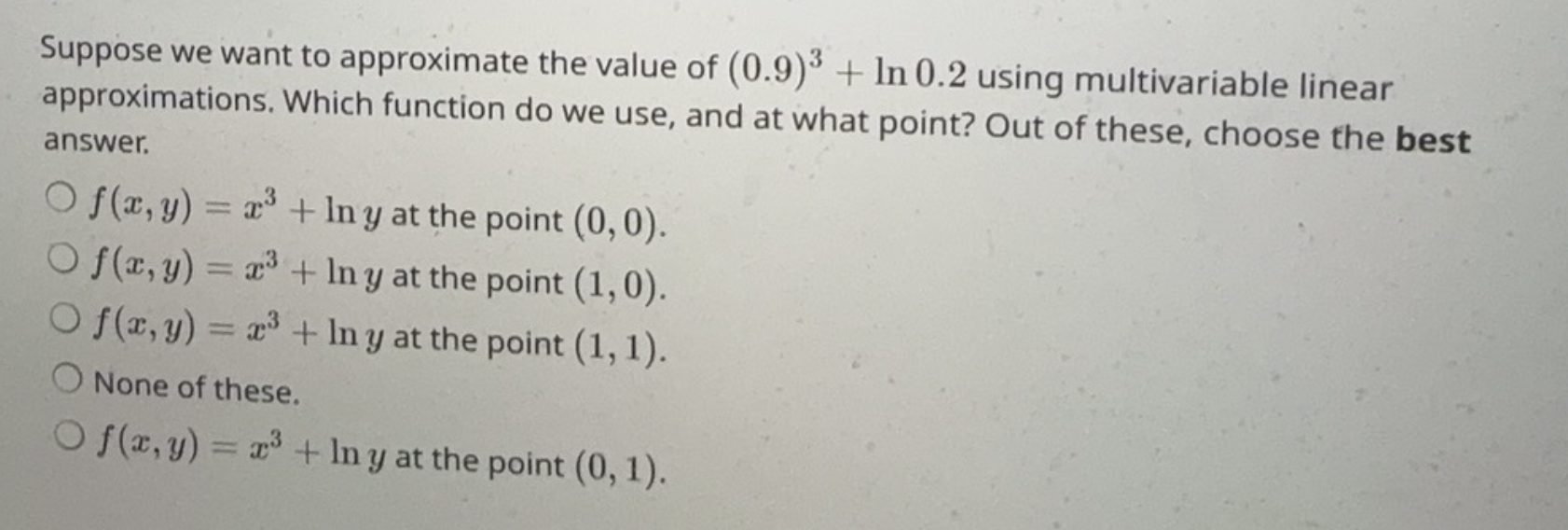 Solved Suppose we want to approximate the value of | Chegg.com