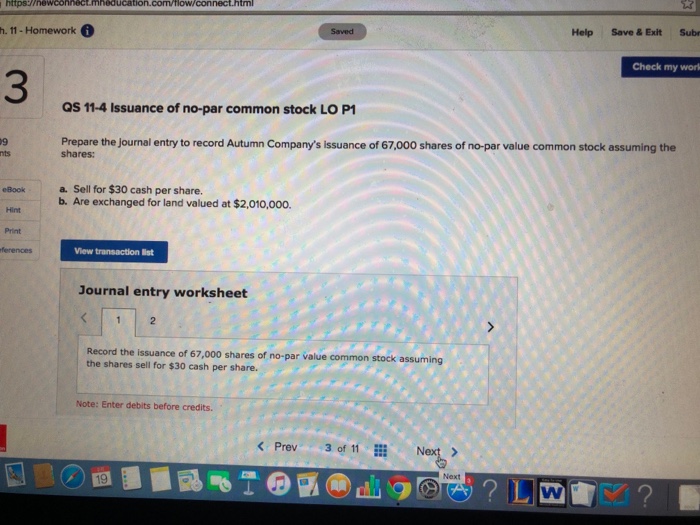 Solved https /he h. 11-Homework Help Save& Exit Sub Check my | Chegg.com