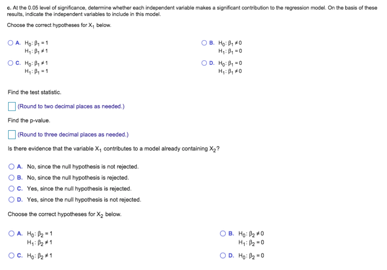 Solved c. At the 0.05 level of significance, determine | Chegg.com