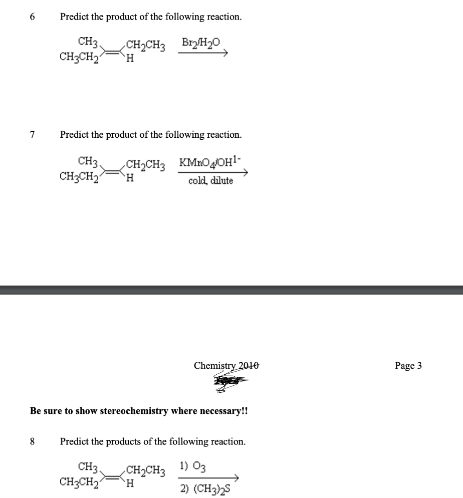 Solved Predict the product of the following reaction. CH3 | Chegg.com