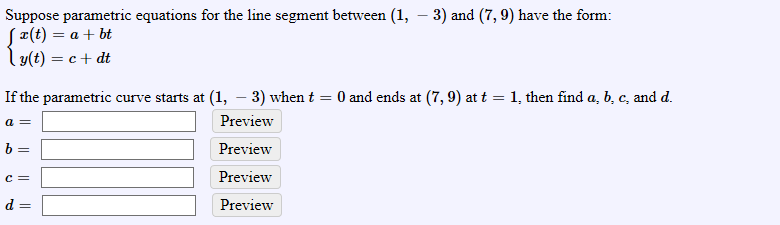 Solved Suppose parametric equations for the line segment | Chegg.com