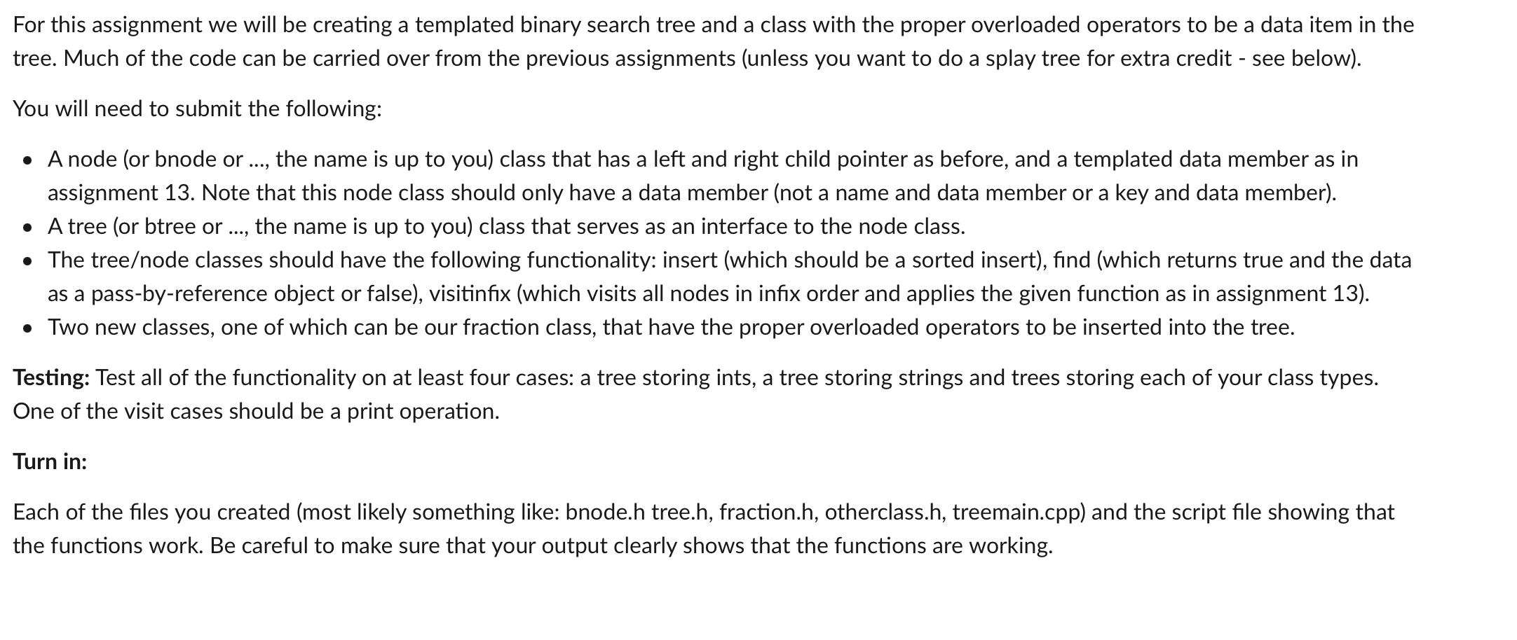 Solved For this assignment we will be creating a templated | Chegg.com