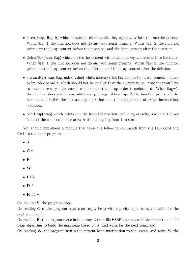 Solved Cse310 Project 1 Maxheap Modular Design And File 9971