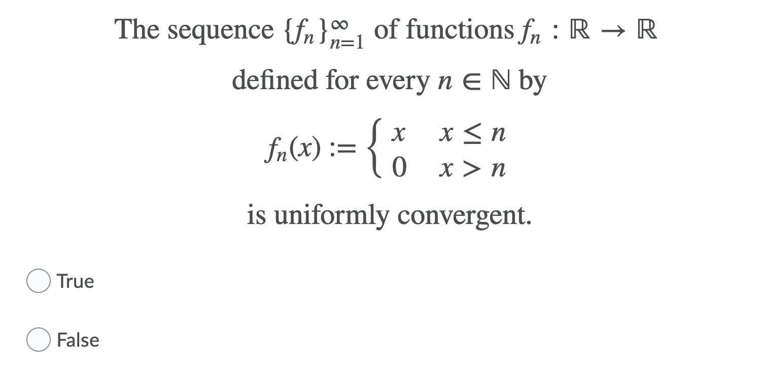 Solved The sequence {fn}” of functions fn: R → R defined for | Chegg.com