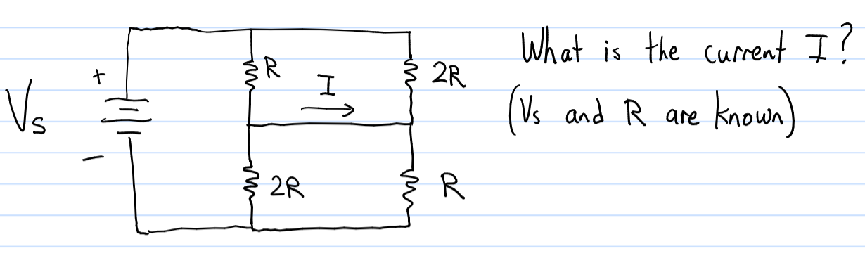 Solved R + I 3 2R Vs I What is the current I? (Vs and R are | Chegg.com