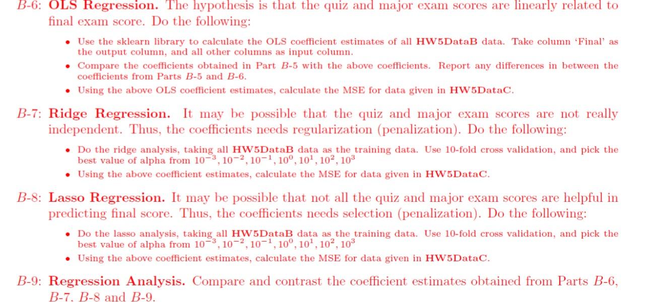 Solved * Note: Solve all the above questions using Python. | Chegg.com