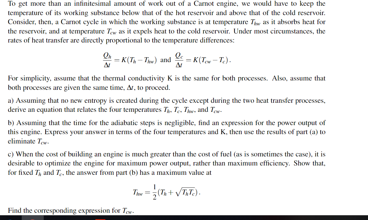 Solved To get more than an infinitesimal amount of work out | Chegg.com