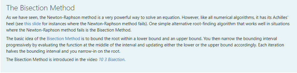 Solved The Bisection Method As we have seen, the | Chegg.com