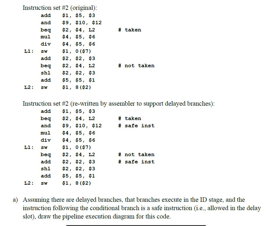 8) Given basic MIPS five stage pipeline, with data | Chegg.com