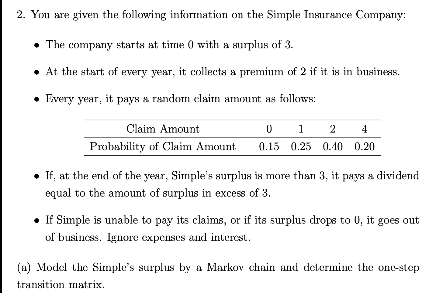 Solved You are given the following information on the Simple | Chegg.com