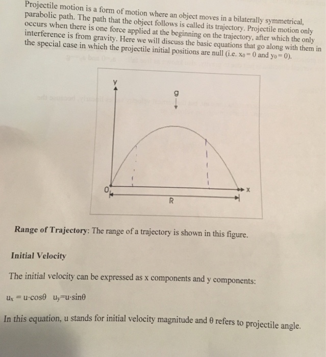 Solved Projectile motion is a form of motion where an object | Chegg.com