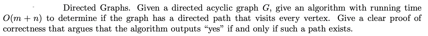 Solved Directed Graphs. Given a directed acyclic graph G, | Chegg.com