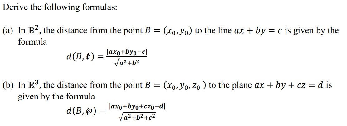 Solved Derive the following formulas: = ) (a) In R2, the | Chegg.com