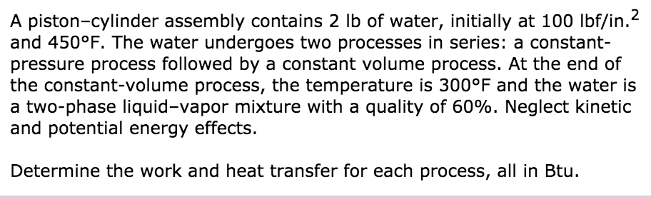 Solved Using the tables for water, determine the specified | Chegg.com