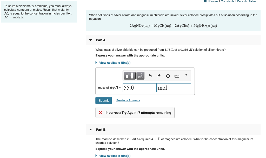 Solved 1 Review | Constants 1 Periodic Table To solve | Chegg.com
