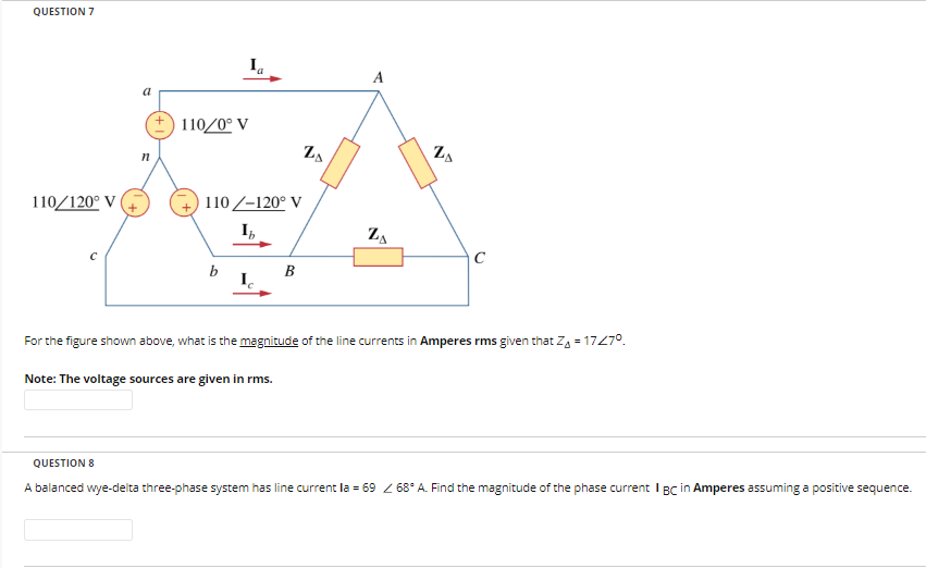 Solved QUESTION 1 For a balanced Y-Y three phase system, the | Chegg.com