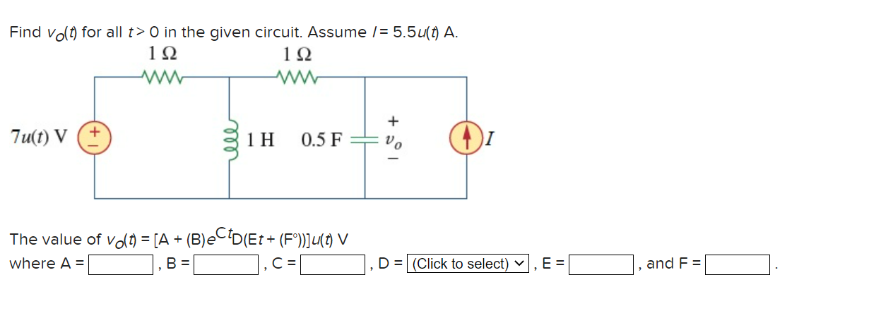 Solved Find v0(t) for all t>0 in the given circuit. Assume | Chegg.com