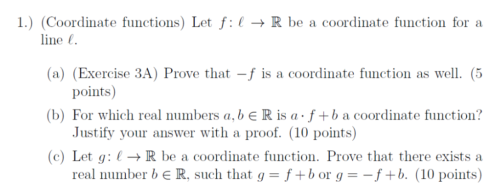 Solved ) (Coordinate functions) Let f:l R be a coordinate | Chegg.com
