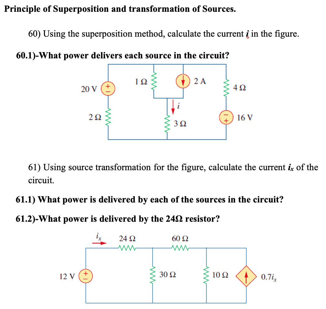 Solved Principle Of Superposition And Transformation Of
