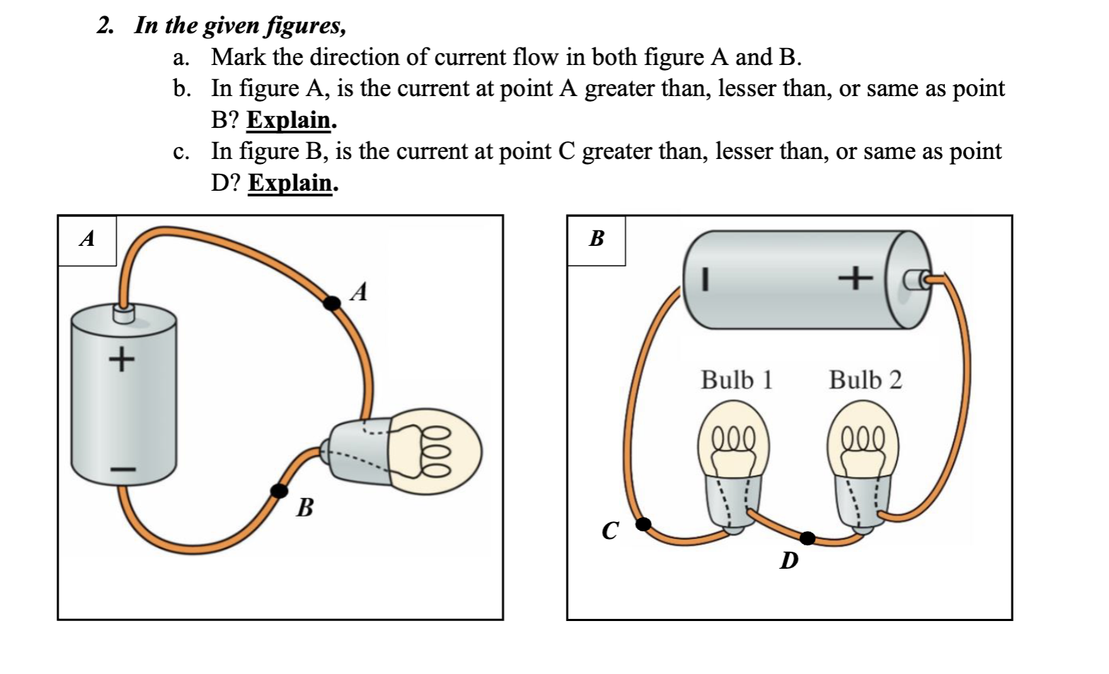 Solved In the given figures,a. ﻿Mark the direction of | Chegg.com