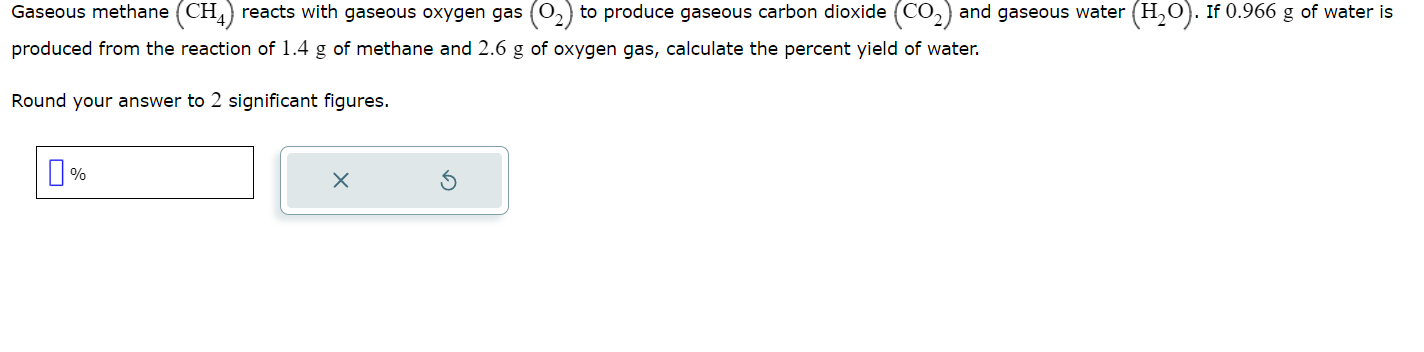 Solved Gaseous methane (CH4) ﻿reacts with gaseous oxygen gas | Chegg.com