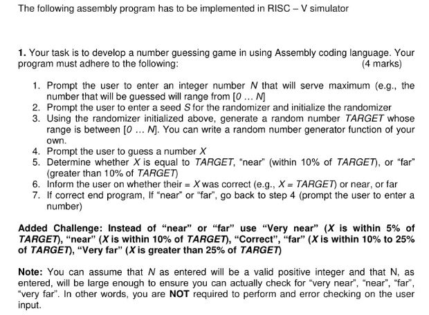 The Following Assembly Program Has To Be Implemented 