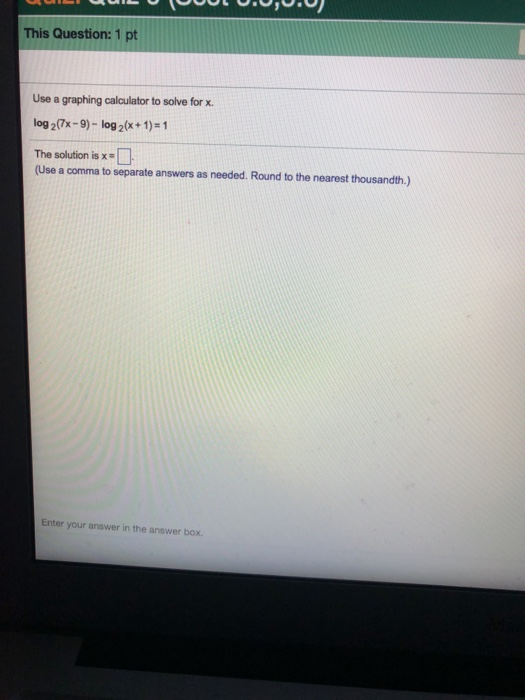 Solved This Question: 1 pt Use a graphing calculator to | Chegg.com