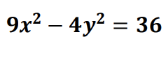 Solved 9x2 – 4y2 = 36 | Chegg.com