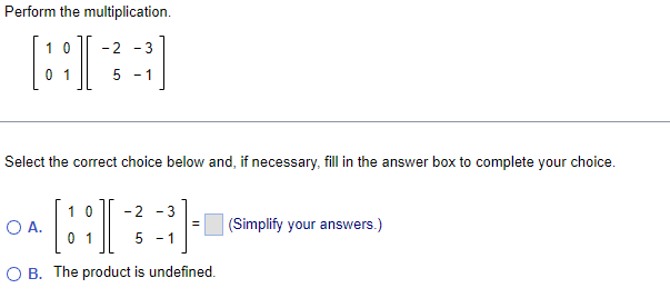 Solved Perform the multiplication. [5044][54−4−4] Select the | Chegg.com