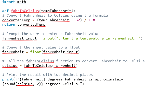 Solved Copy the temperature conversion function 2. Create | Chegg.com Solved Copy the temperature conversion function 2. Create | Chegg.com