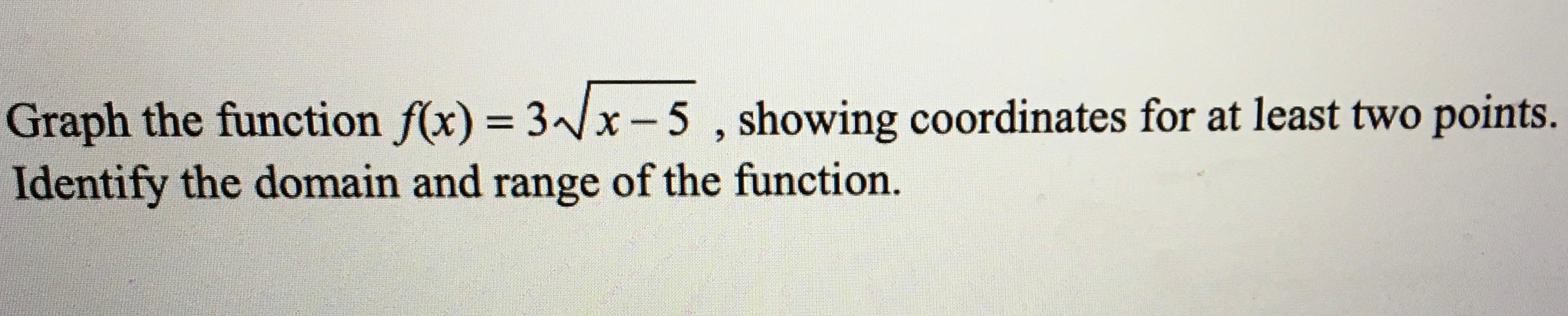 Solved Graph the function f(x) = 31/x-5 , showing | Chegg.com