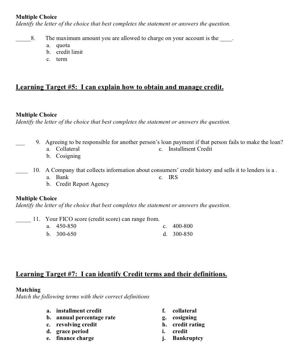 Solved Multiple Choice Identify the letter of the choice | Chegg.com