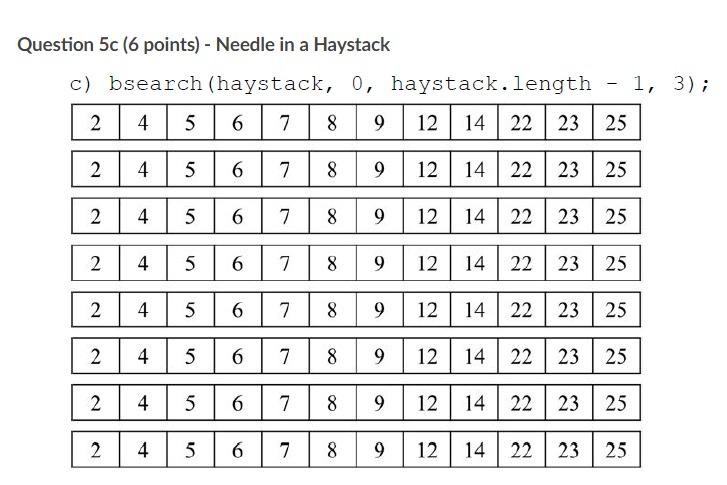 Solved Question 5a (3 parts, 18 points) - Needle in a | Chegg.com